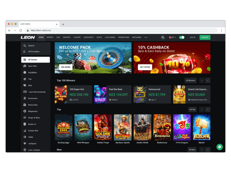 Leon Online Casino in United States with Top Slots and Live Games